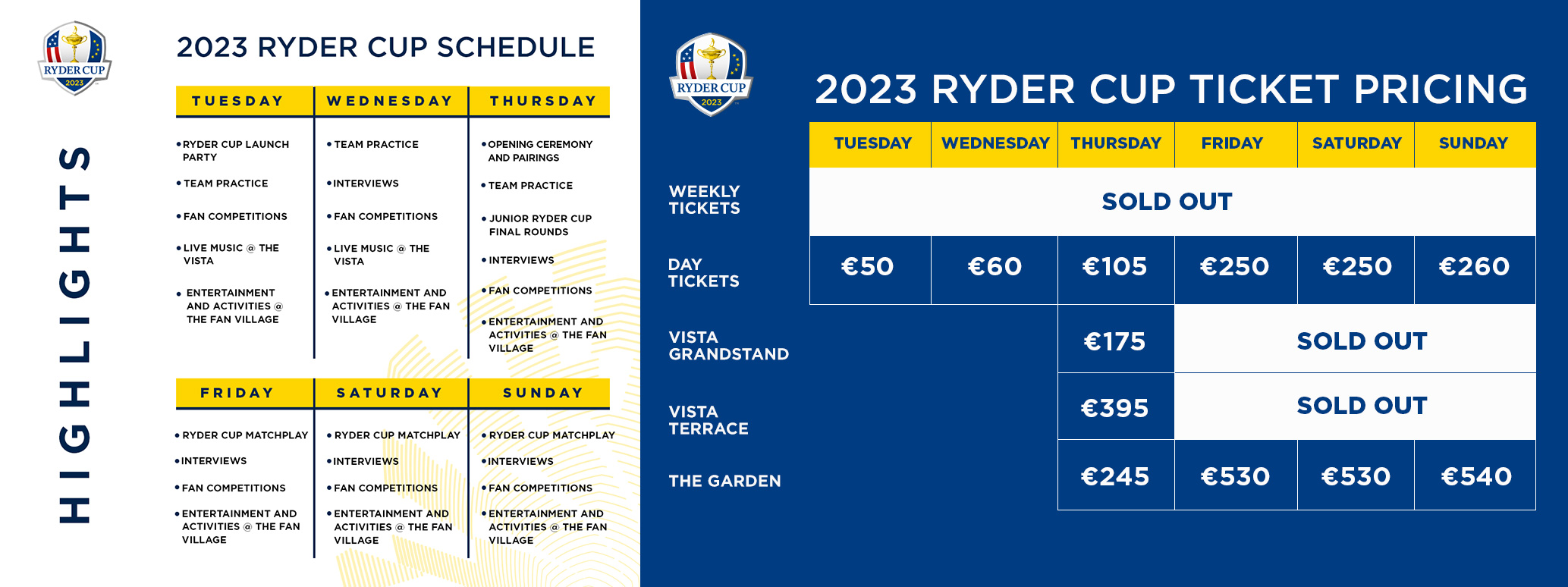 Complete Ryder Cup Schedule for 2023 – Invisiverse News