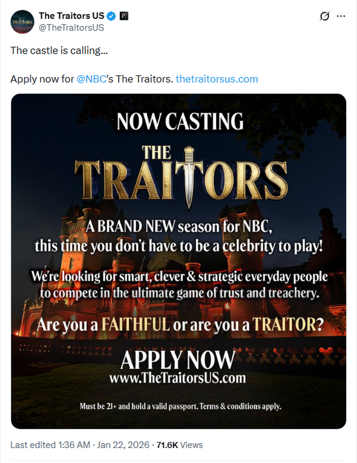 How to Submit Your BBC Traitors Application for Season Five ...