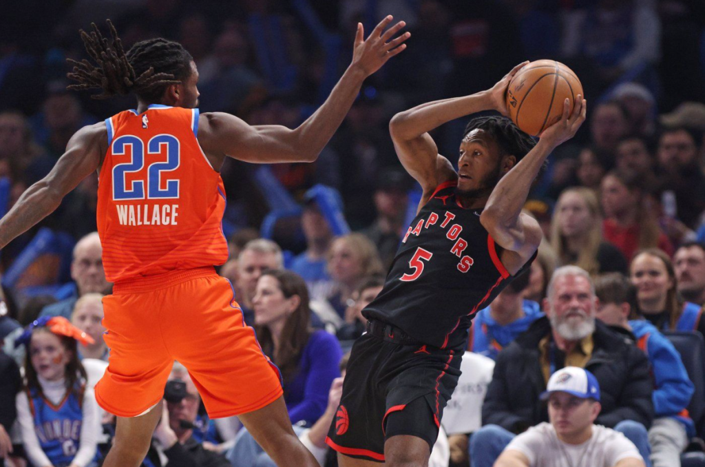 Thunder vs Raptors: Quickley’s double-double seals 103-101 victory ...